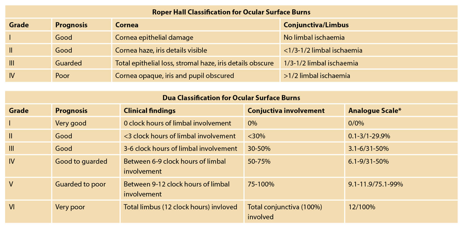 Periocular burns: a literature review of classification, management ...